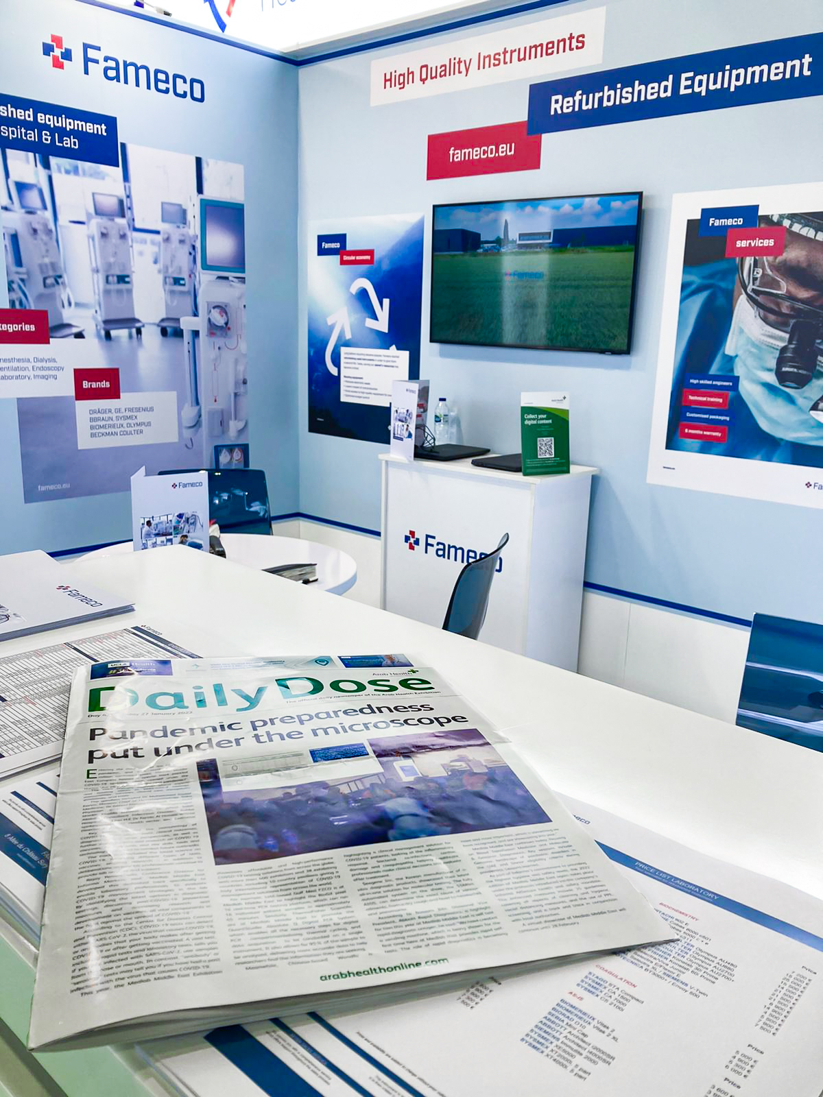 Fameco is featured in the press on Arab Health’s Daily Dose. - Fameco